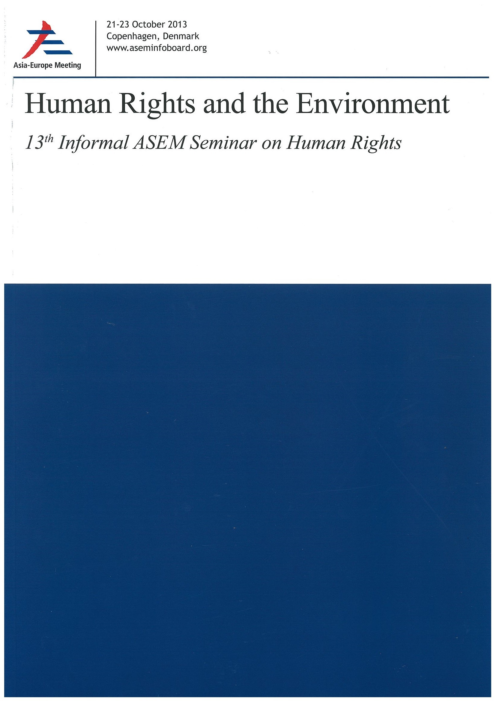 Human Rights and the Environment - Asia-Europe Foundation (ASEF)