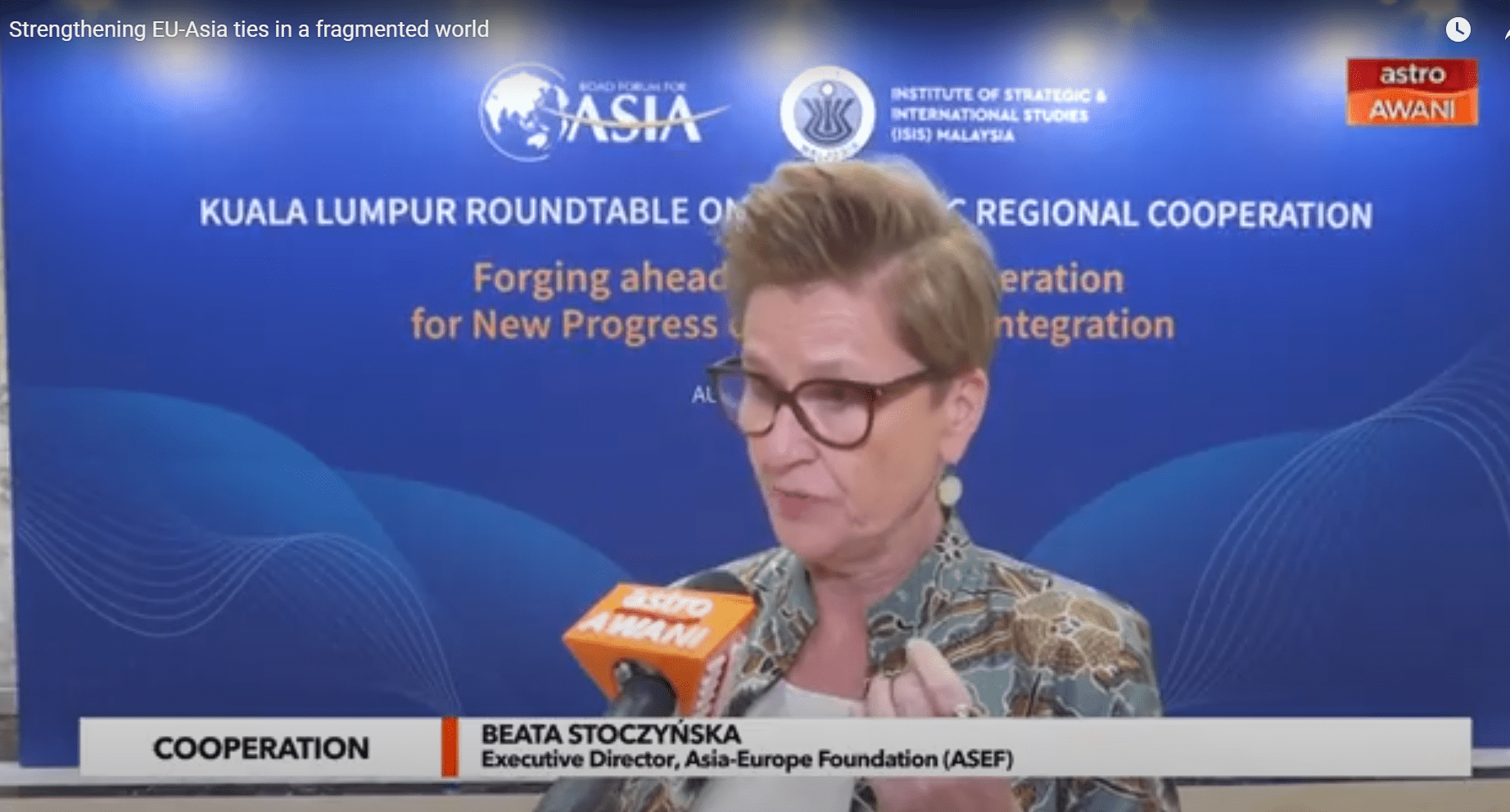 ASEF Executive Director on Strengthening Asia-EU Ties and Future ...